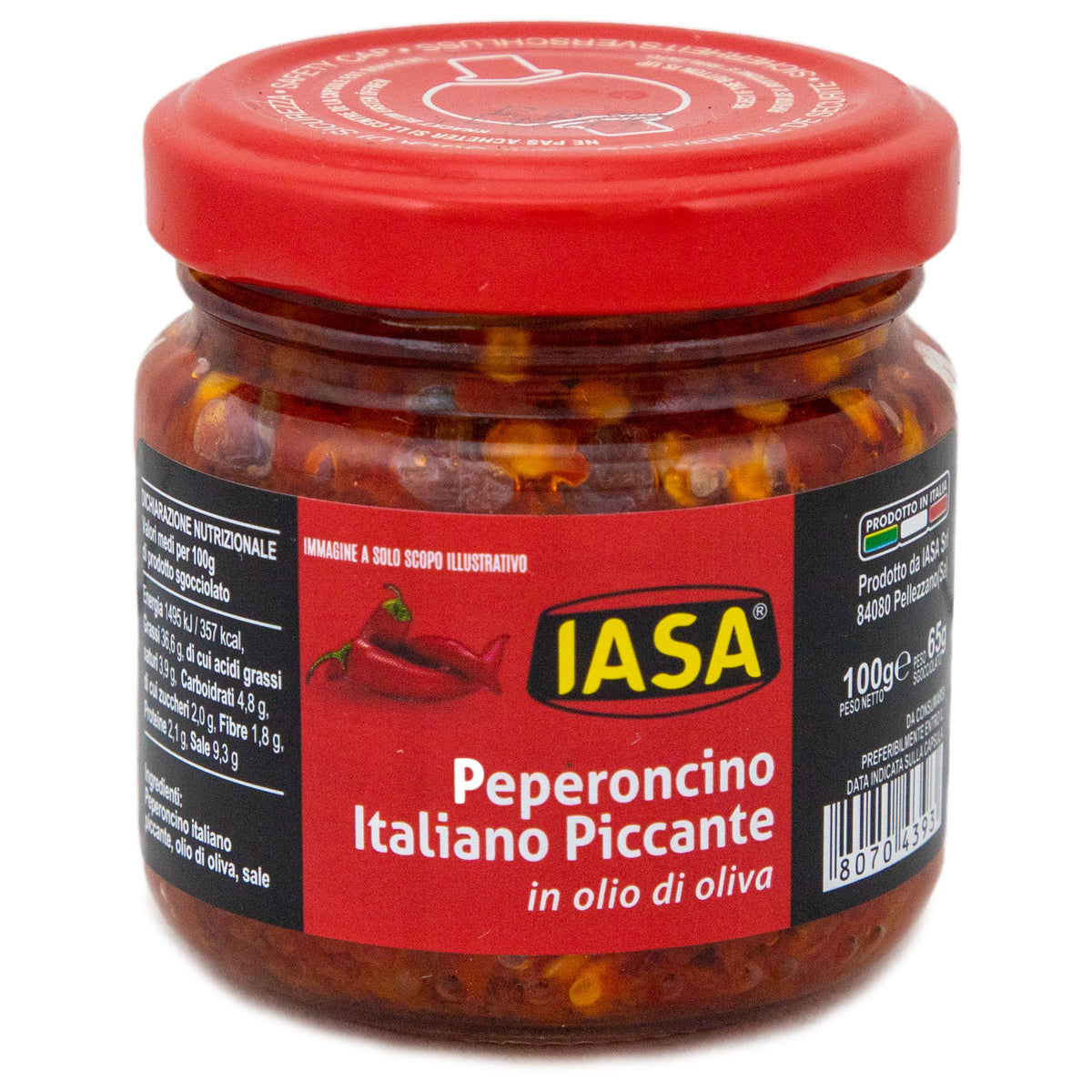 Peperoncino Italiano Piccante in Olio di Oliva 100g - Iasa – Mercato ...