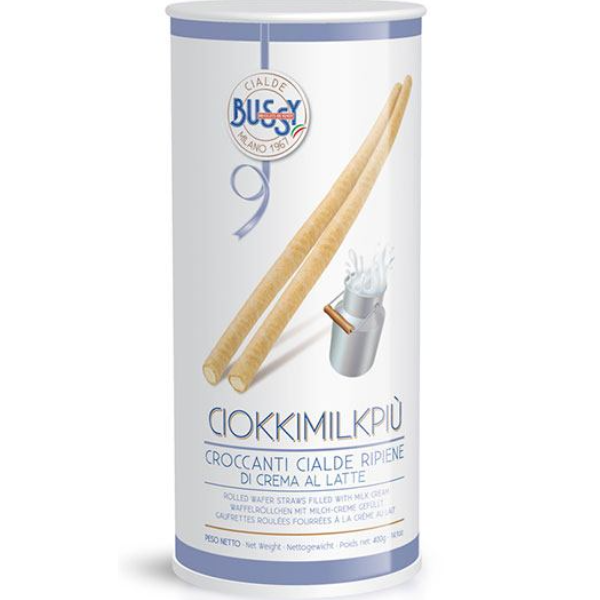 Rolled Wafer Straws Filled with Milk Cream 400g - Bussy – Mercato Gourmet